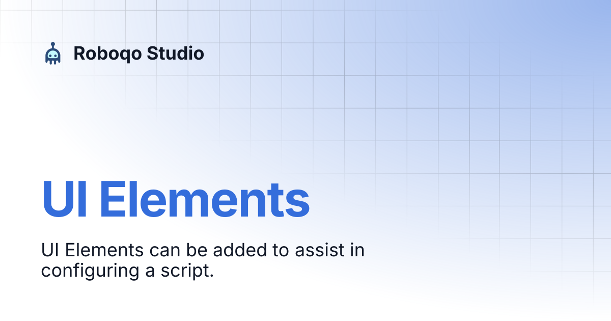 UI Elements | Roboqo Studio